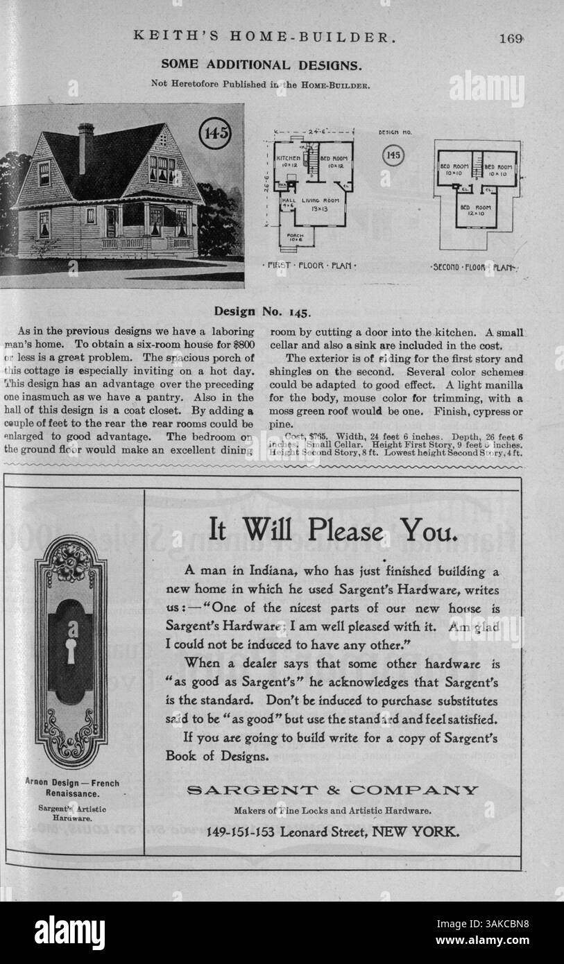 This 1900 publication of 'Keith's Home-Builder' includes house designs ...