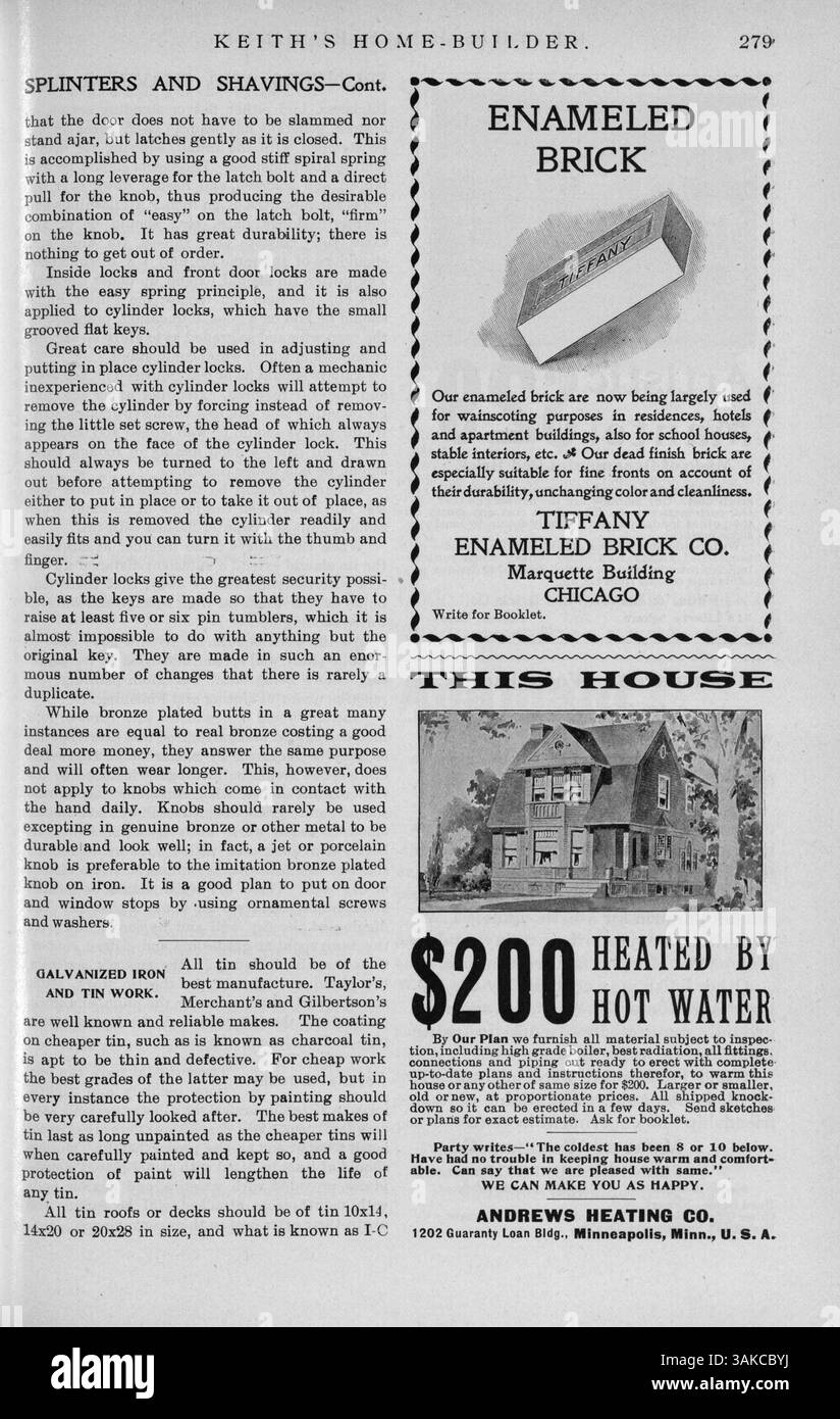 In 1900, Keith's Home-Builder, created by architect Walter J. Keith ...