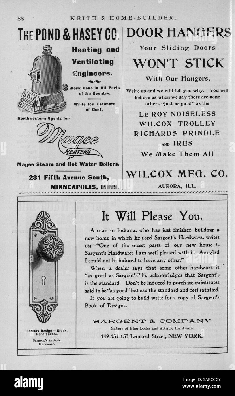 Keith's Home-Builder, 1900, showcases house designs, building plans ...