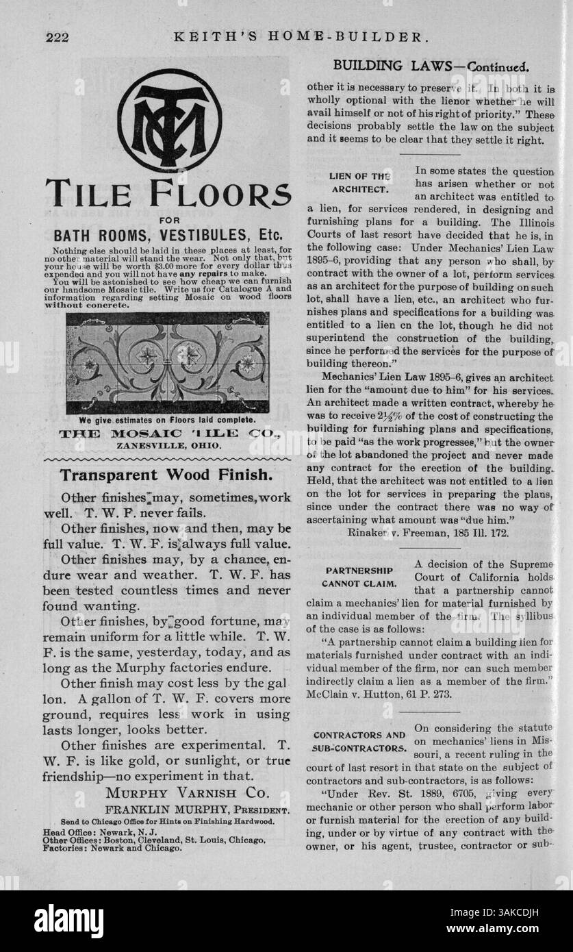 Keith's Home-Builder, published in 1900 by Walter J. Keith, showcases ...