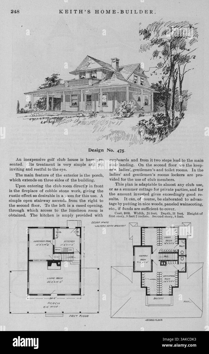 Twelve issues of Keith's Home-Builder, published by architect Walter J ...