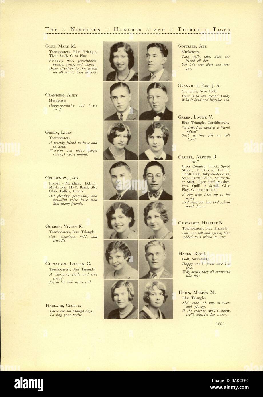This 'Tiger' yearbook from 1930 documents South High School students ...