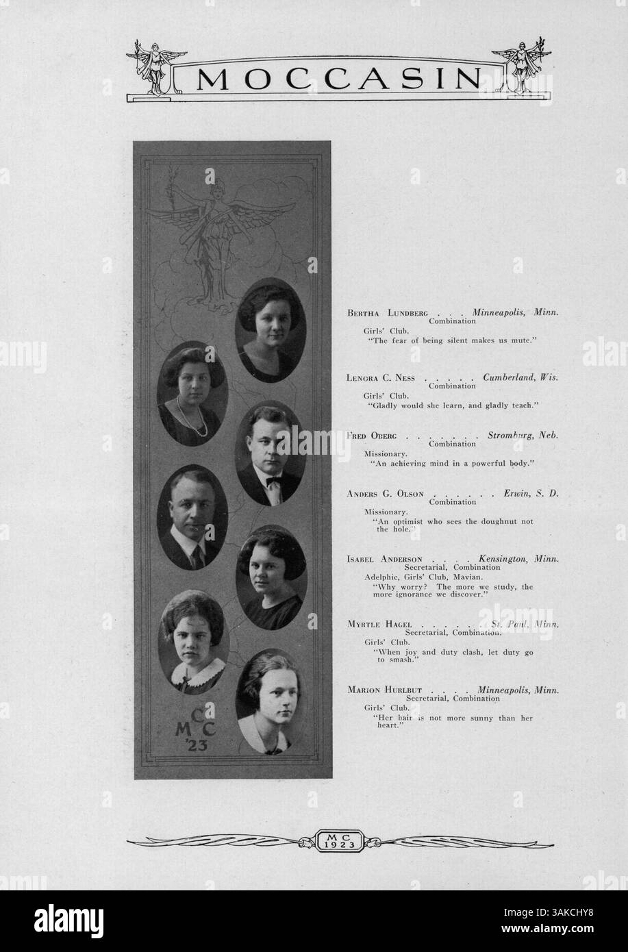 The 1923 Mocassin yearbook captures the highlights of Minnesota College ...