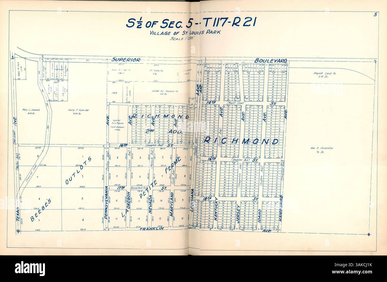 This atlas includes detailed maps of St. Louis Park and Morningside ...