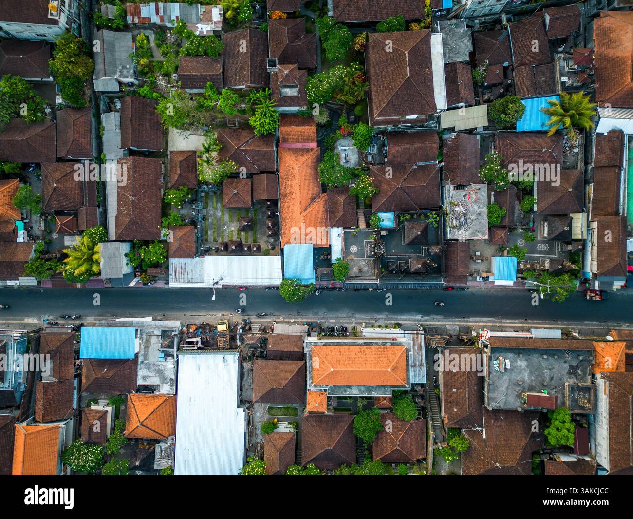 Village homes nestled among tropical hi-res stock photography and ...