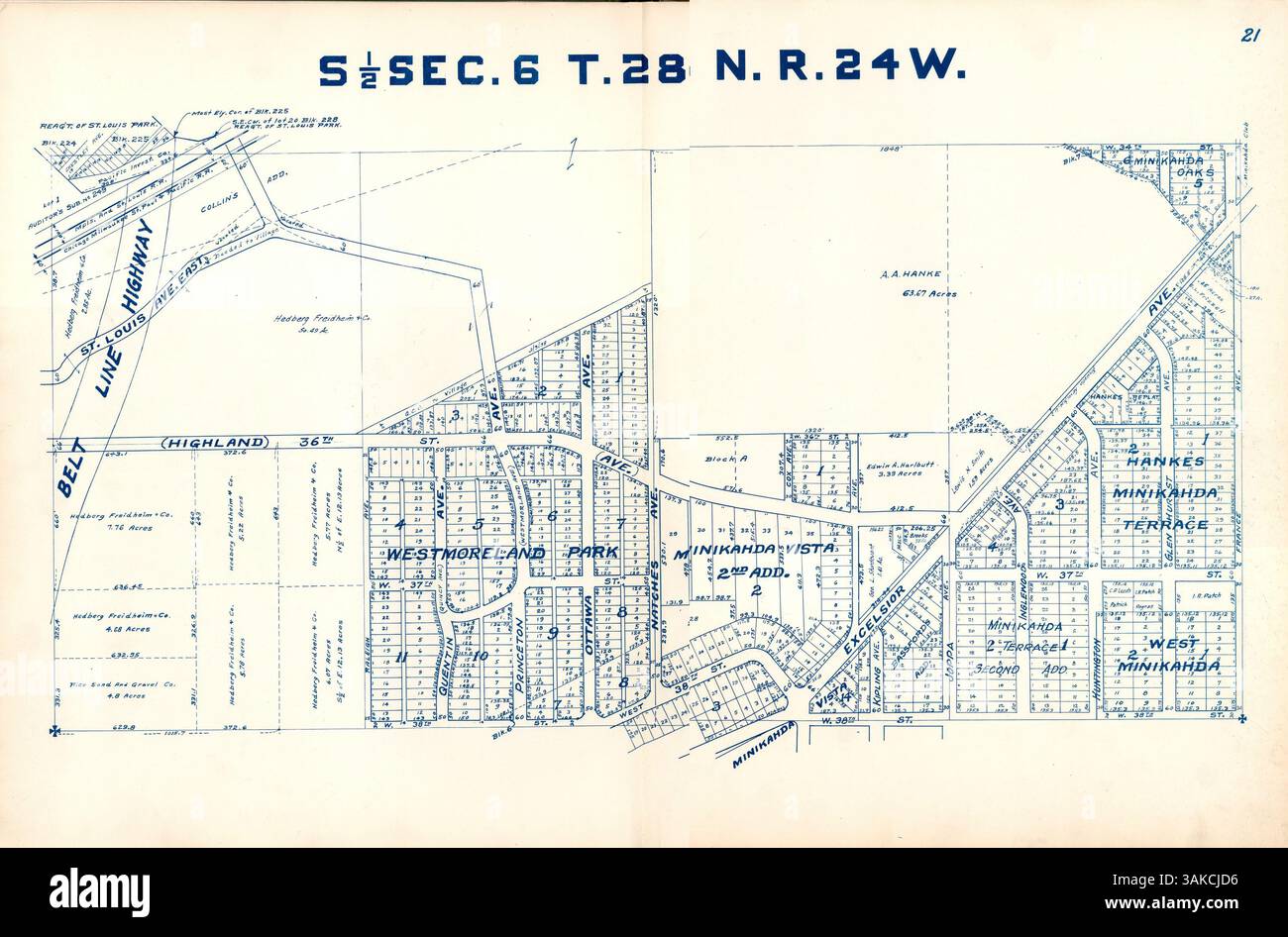 This map atlas includes detailed records of the St. Louis Park and ...