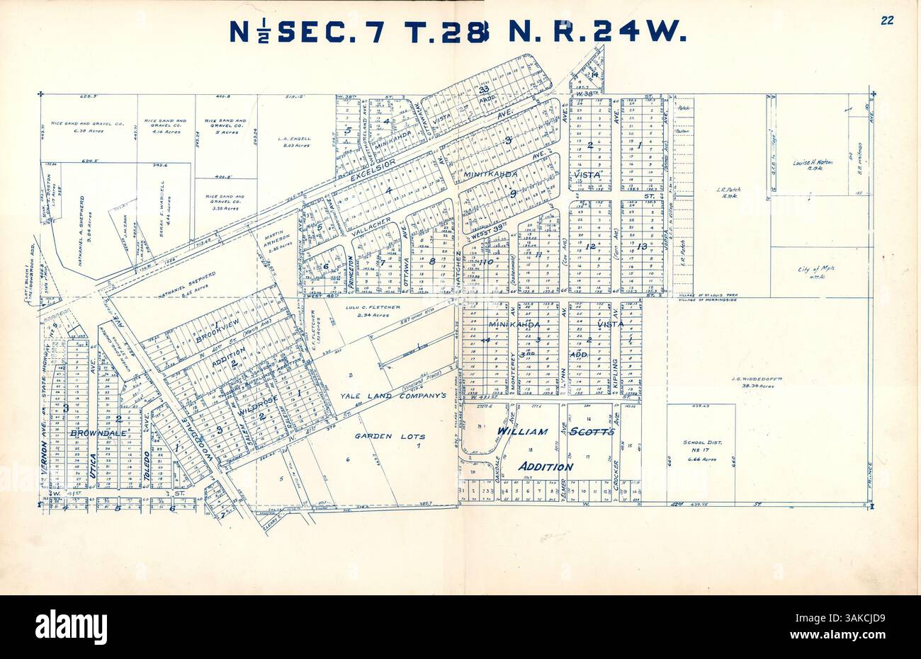 A thorough map set of St. Louis Park and Morningside, featuring ...