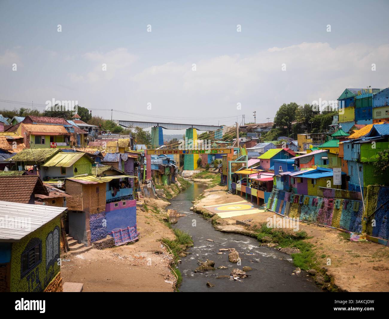 Colorful Painted Houses in Vibrant Hillside Village During Daytime ...