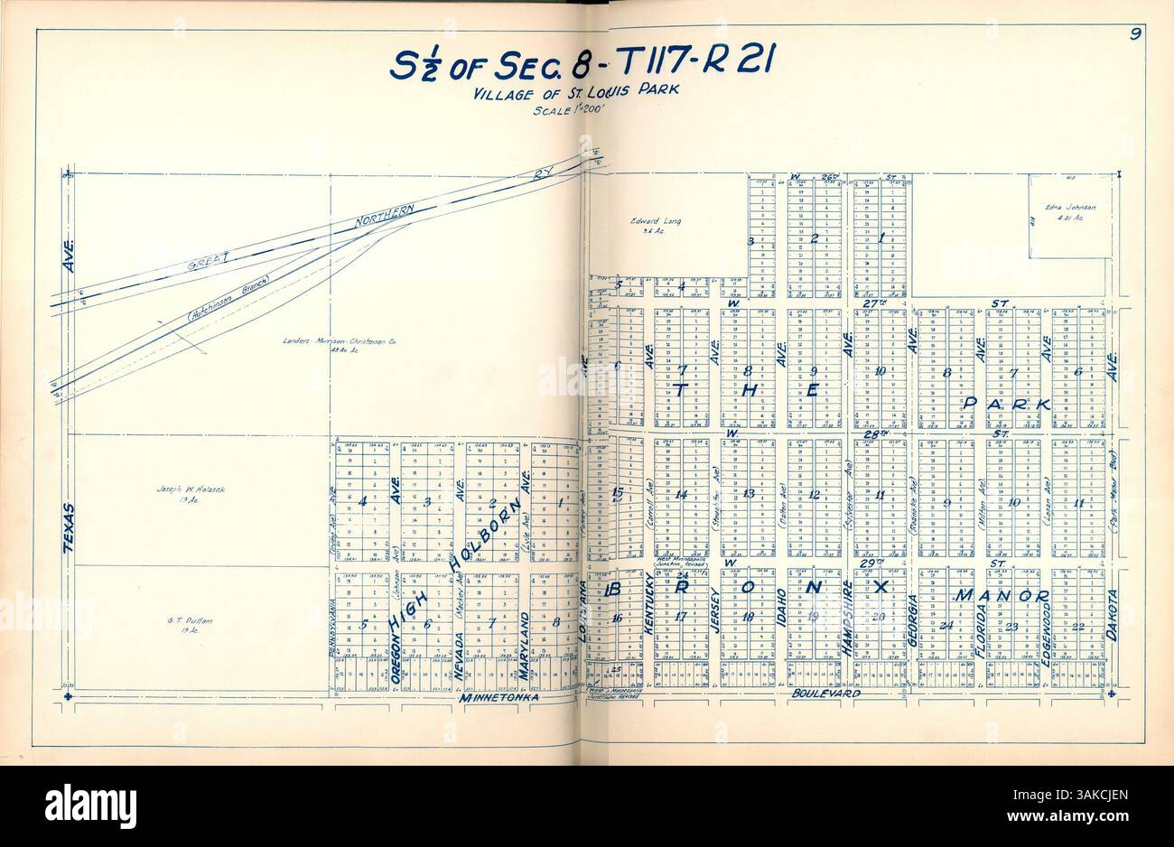 This set of maps for St. Louis Park and Morningside documents property ...