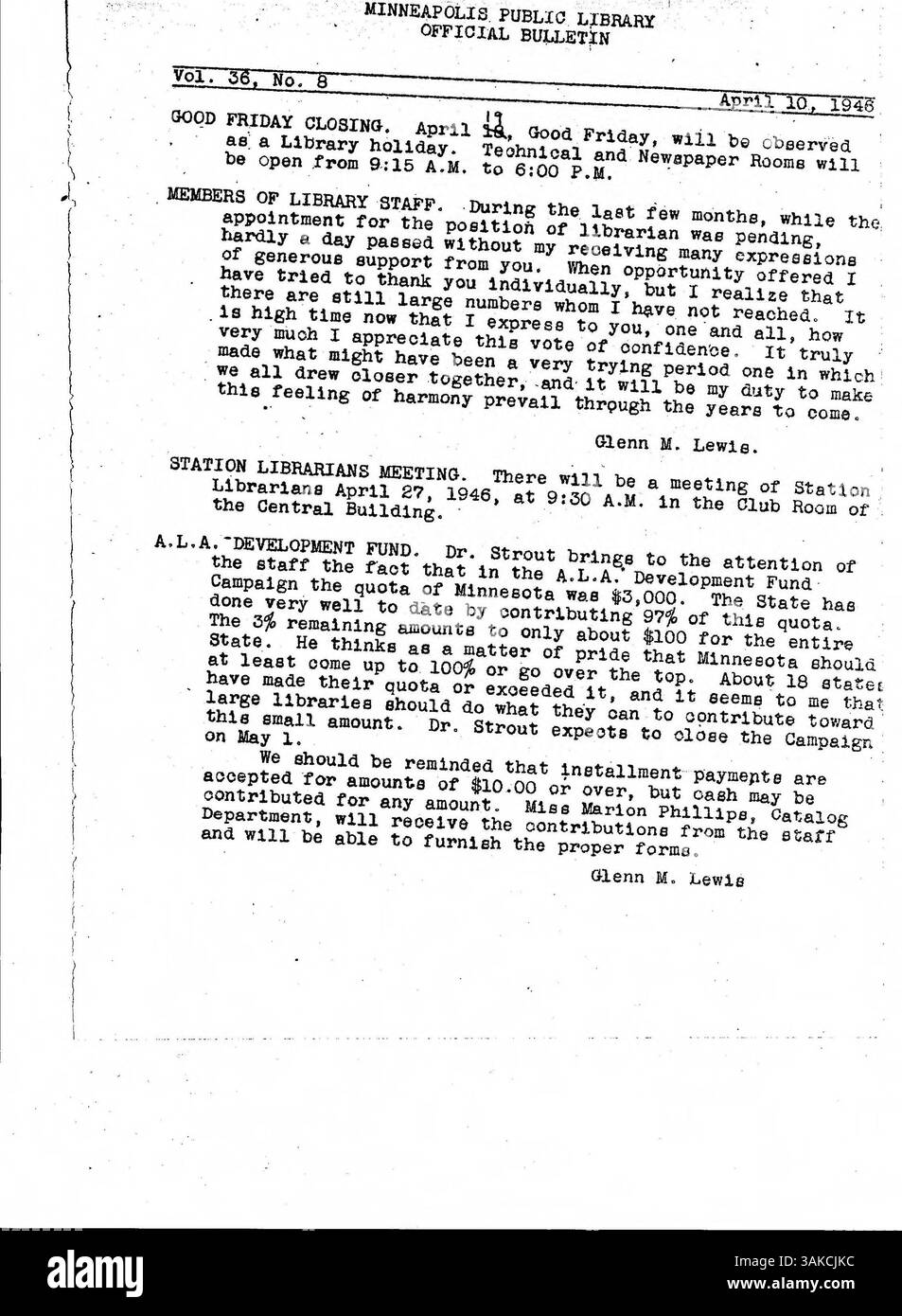 The Minneapolis Public Library Official Bulletin from 1946 was a weekly ...