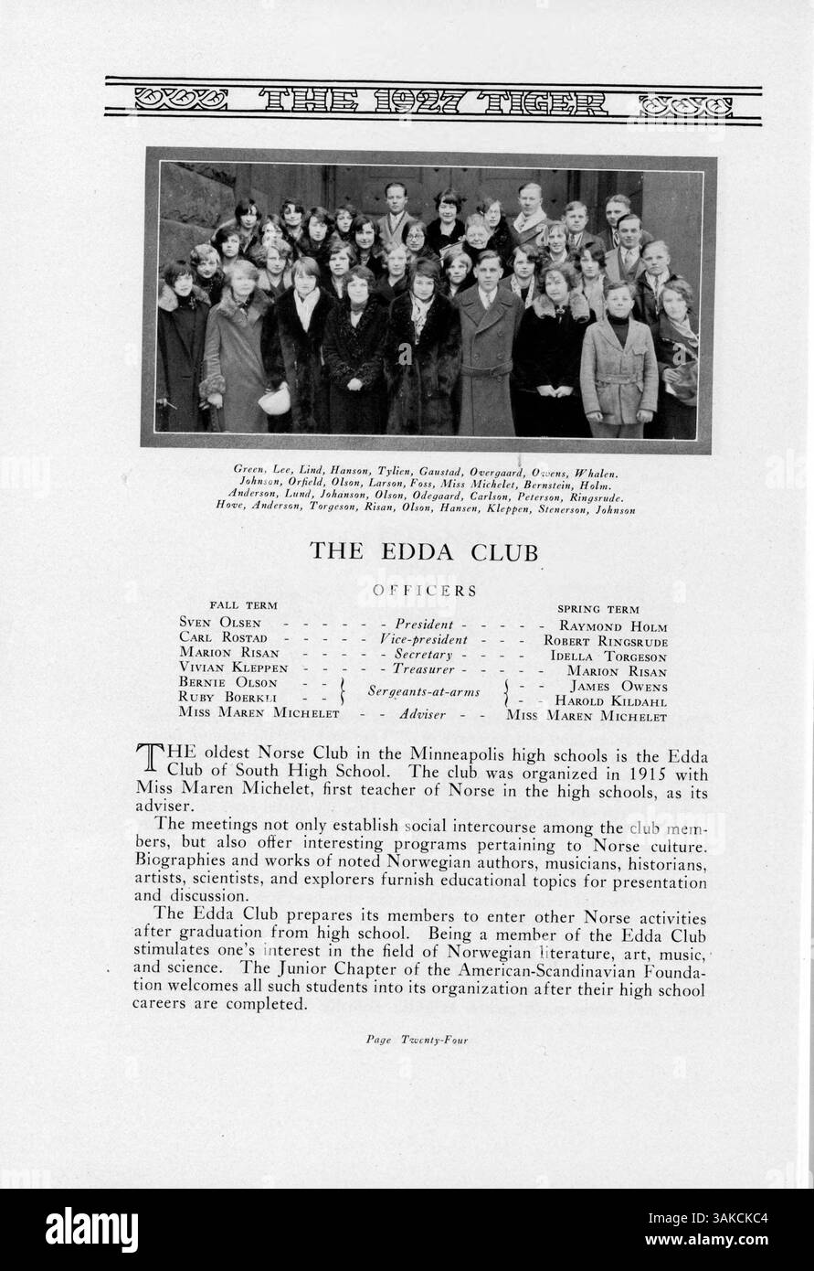 The 1927 South High School Yearbook, Tiger, preserves the history of ...