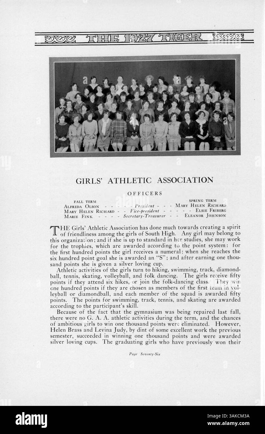 This 1927 South High yearbook highlights the major events, achievements ...