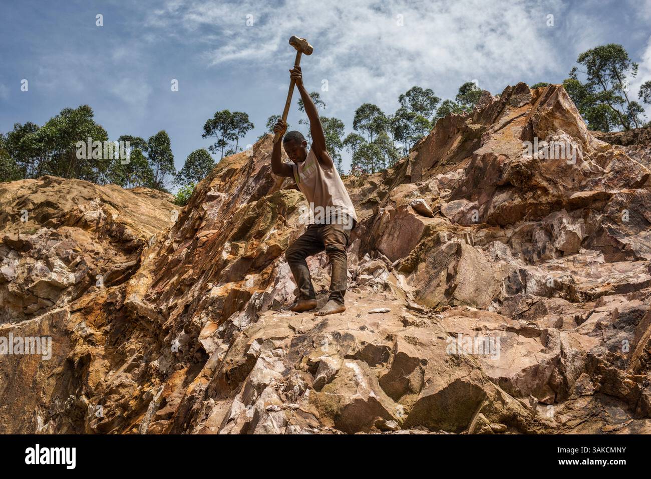 Stone breakers in Uganda, Africa Stock Photo - Alamy