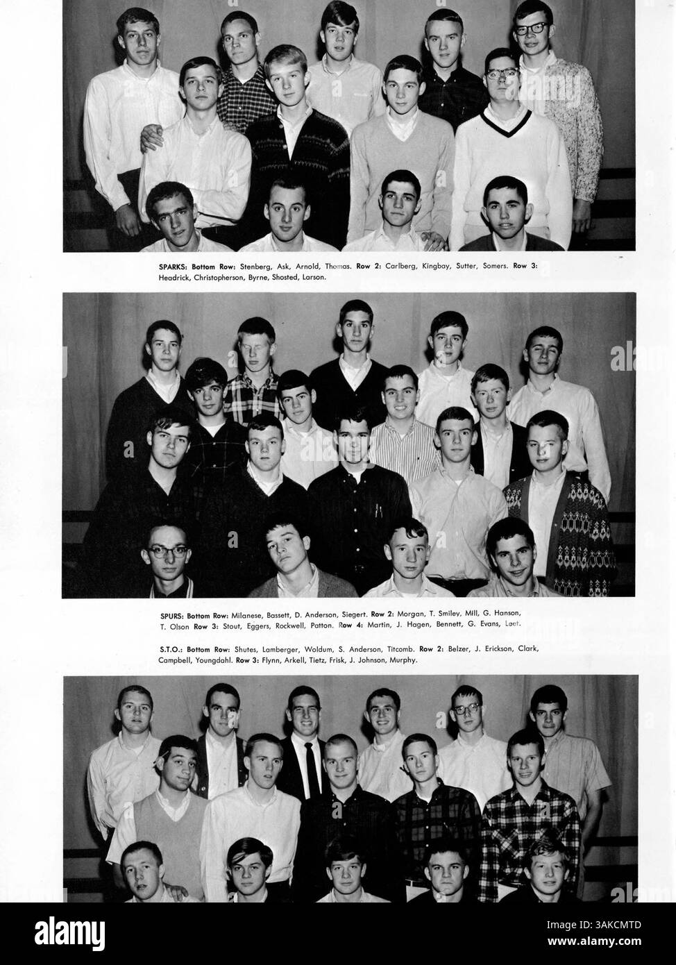 The 1964 Washburn High School yearbook documents the student body ...