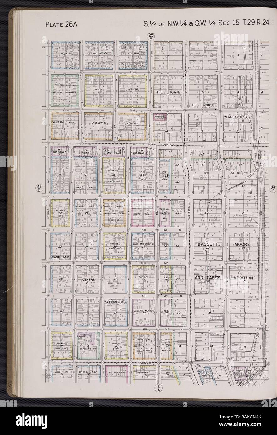 This 1940 Atlas of Minneapolis contains a complete set of surveys and ...