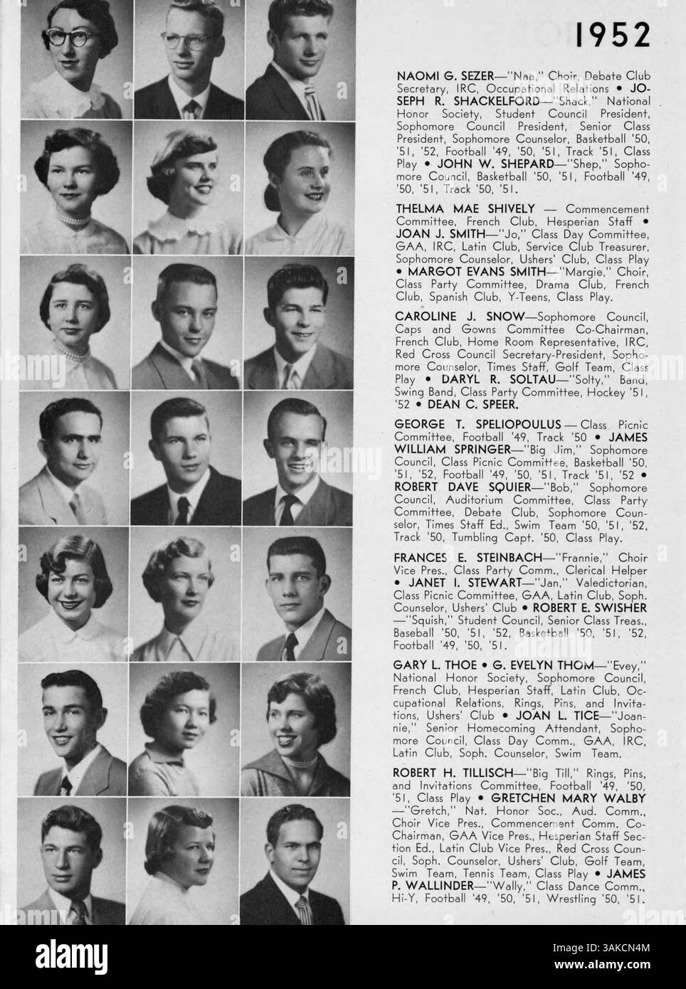The 1952 'Hesperian' yearbook from West High School highlights academic ...