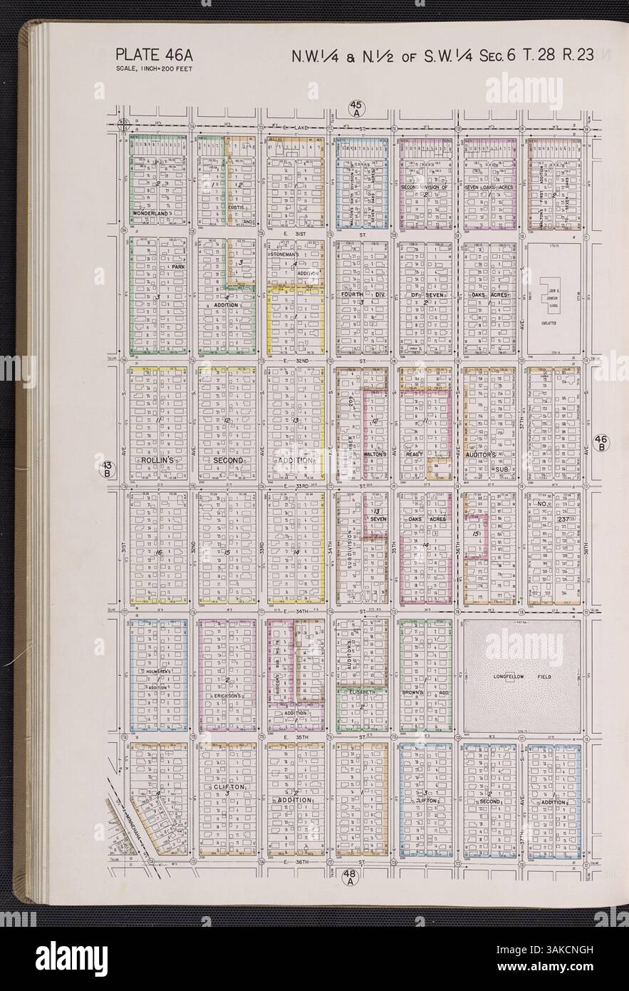 The 1940 Minneapolis Atlas includes property surveys with detailed maps ...