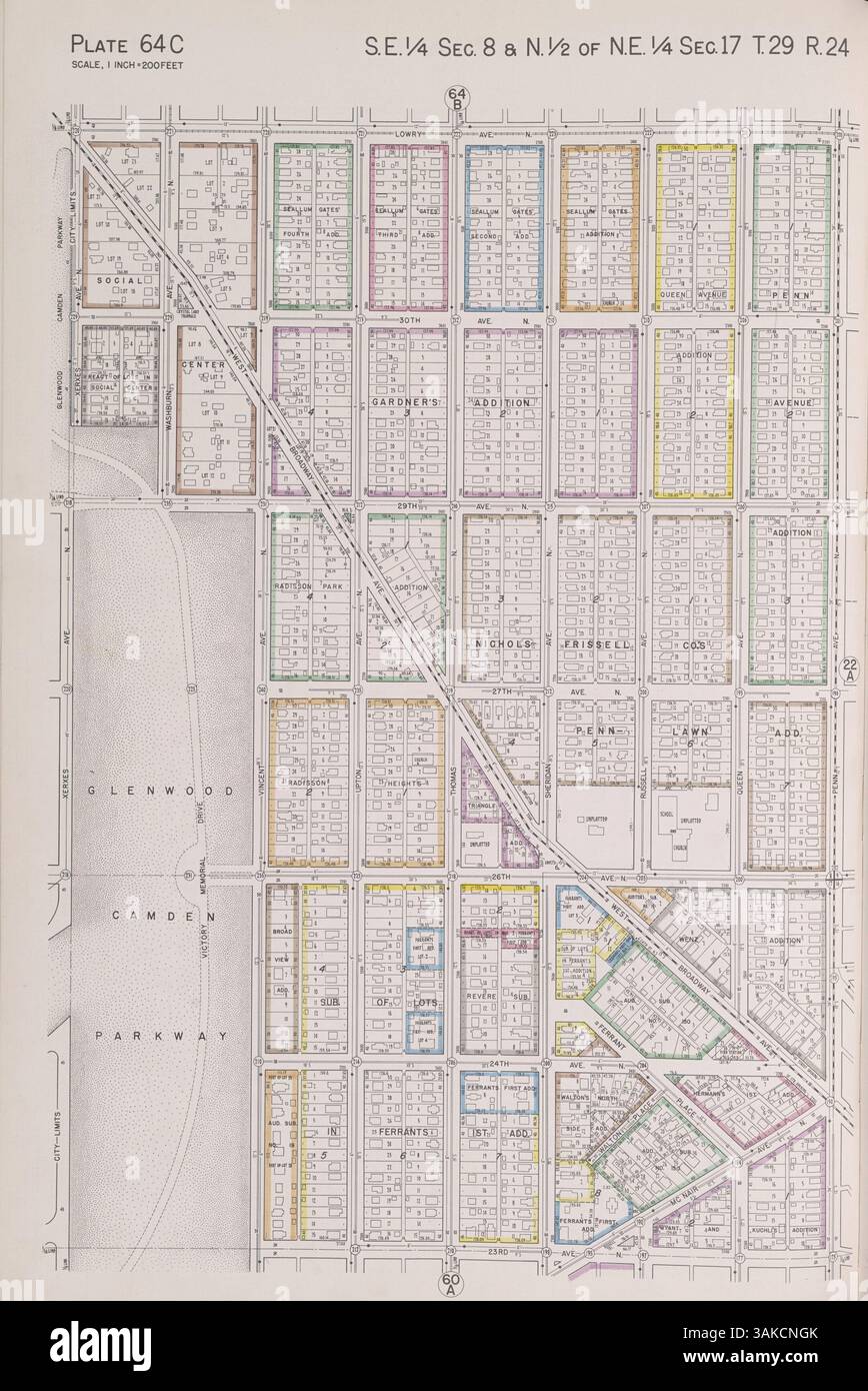The 1940 atlas of Minneapolis presents detailed surveys and plats of ...