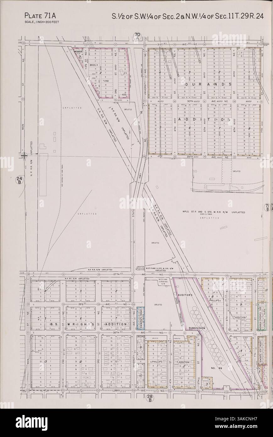 This 1940 atlas of Minneapolis features detailed surveys and plats of ...