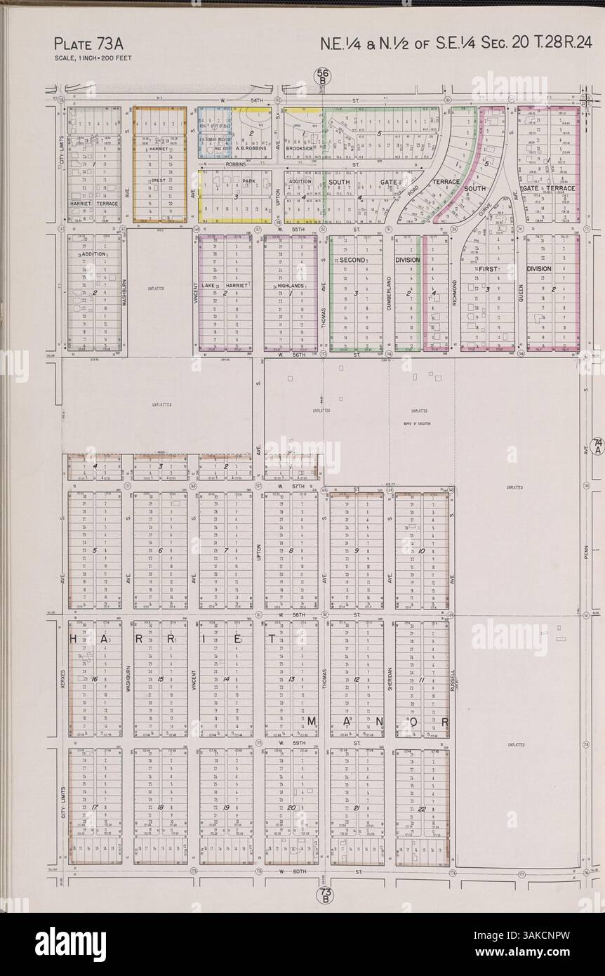 The Minneapolis 1940 city atlas contains detailed surveys of properties ...
