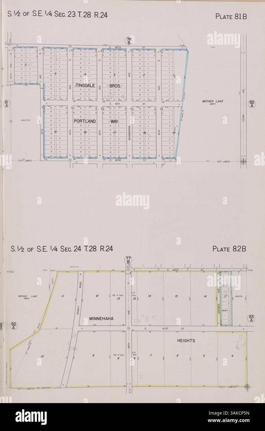 This detailed 1940 atlas includes surveys and plats from Minneapolis ...