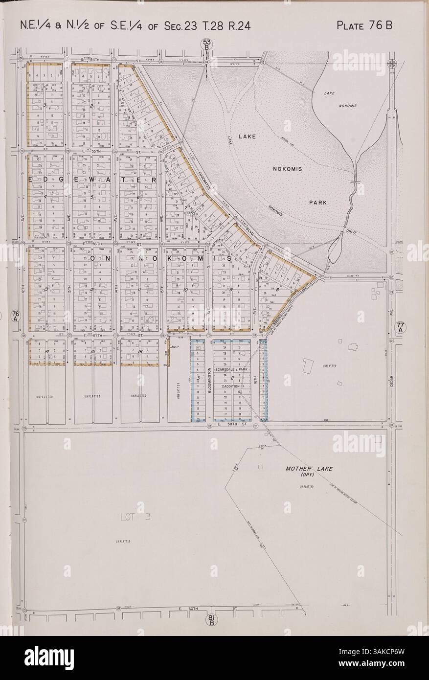 The 1940 Minneapolis atlas contains surveys and plats with section ...