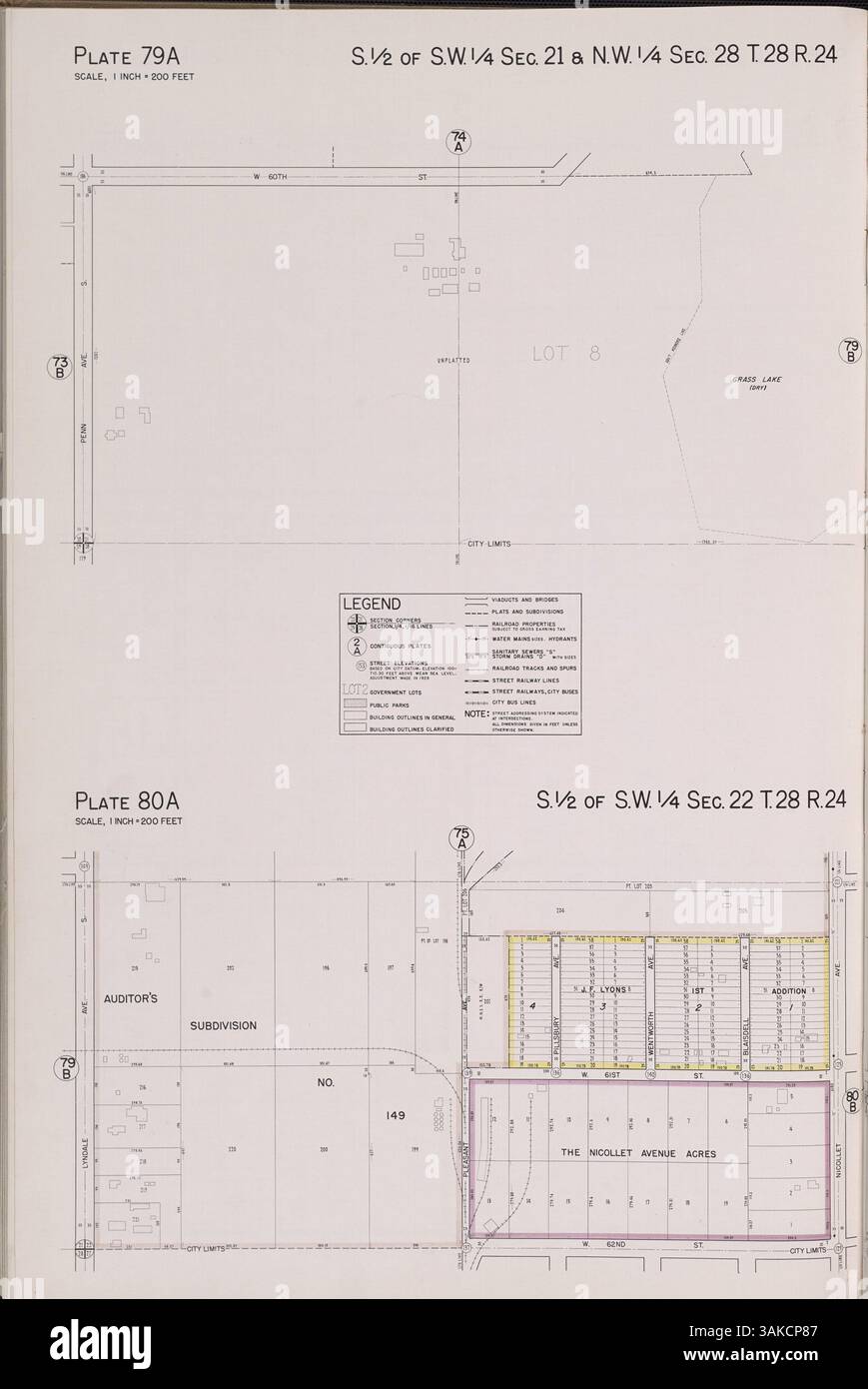 The 1940 atlas of Minneapolis contains detailed surveys and plats ...