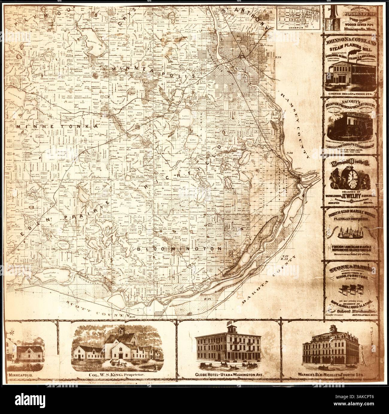 This map provides a detailed view of the southeastern portion of ...