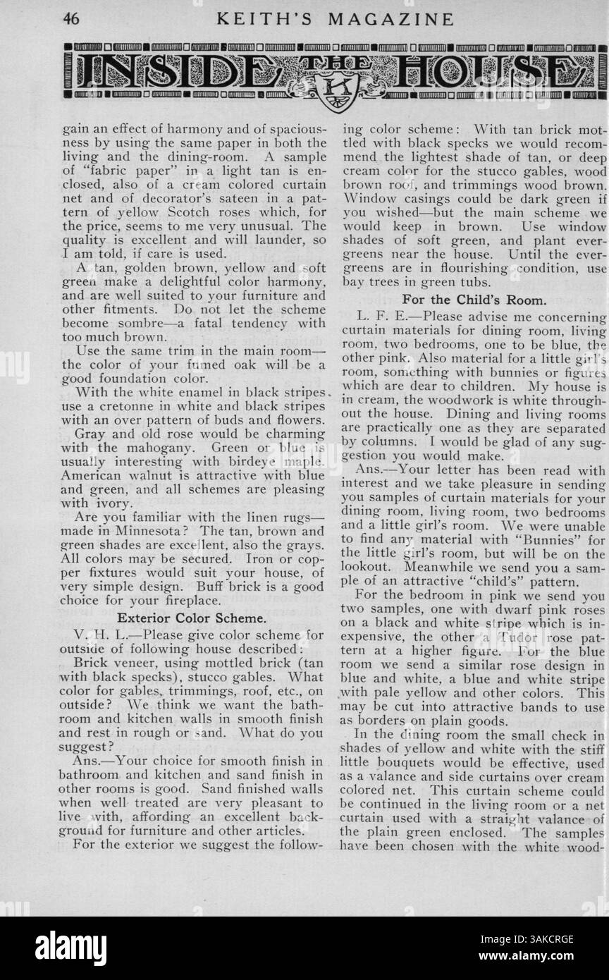 Keith's Magazine, published monthly by architect Max L. Keith in 1918 ...