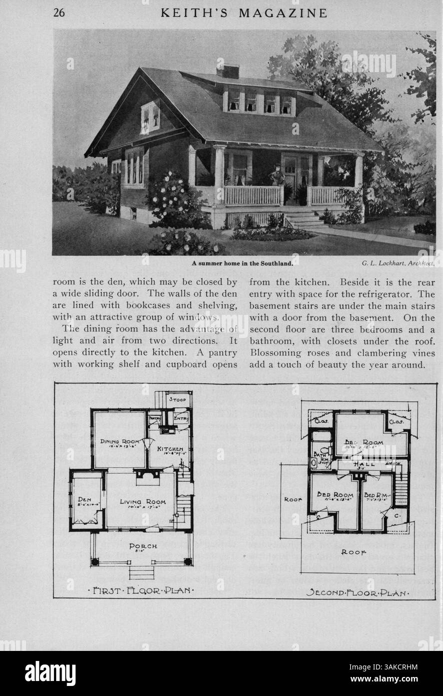 Keith's Magazine from 1918 includes house designs, floor plans, and ...
