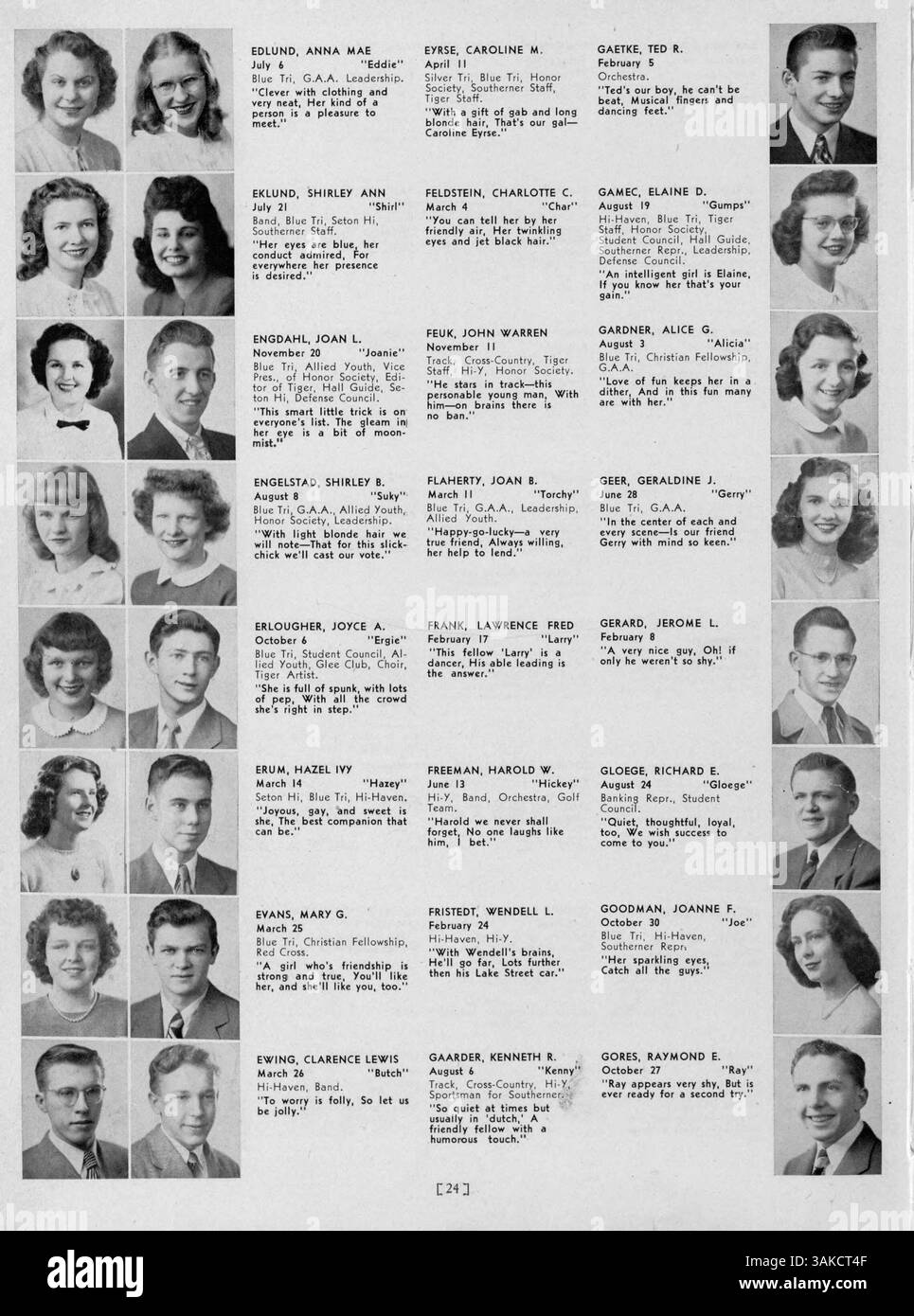 South High School's 1947 yearbook, 'Tiger,' captures key events ...