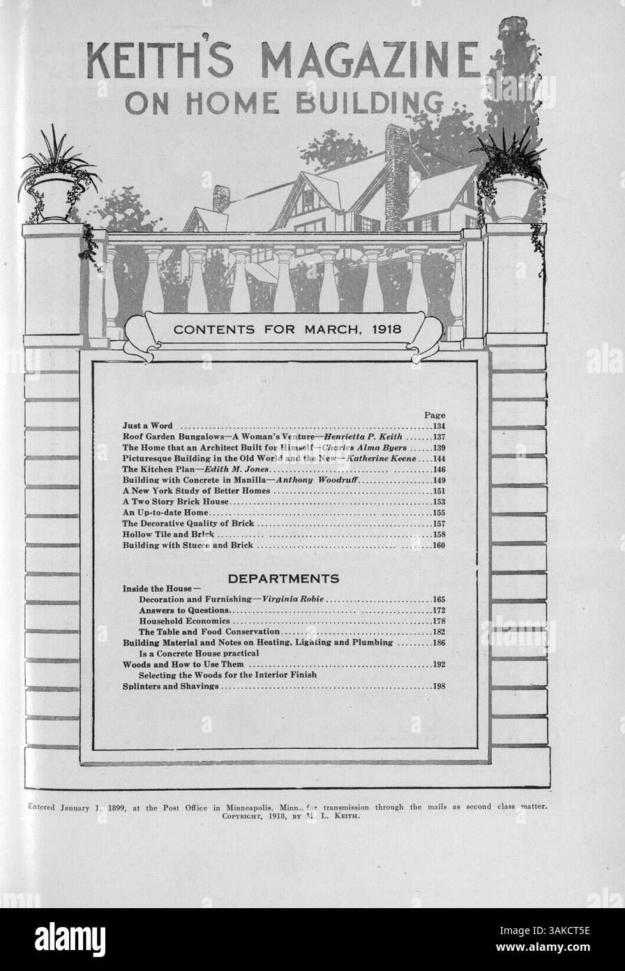 Published in 1918 by architect Max L. Keith, Keith's Magazine provides ...
