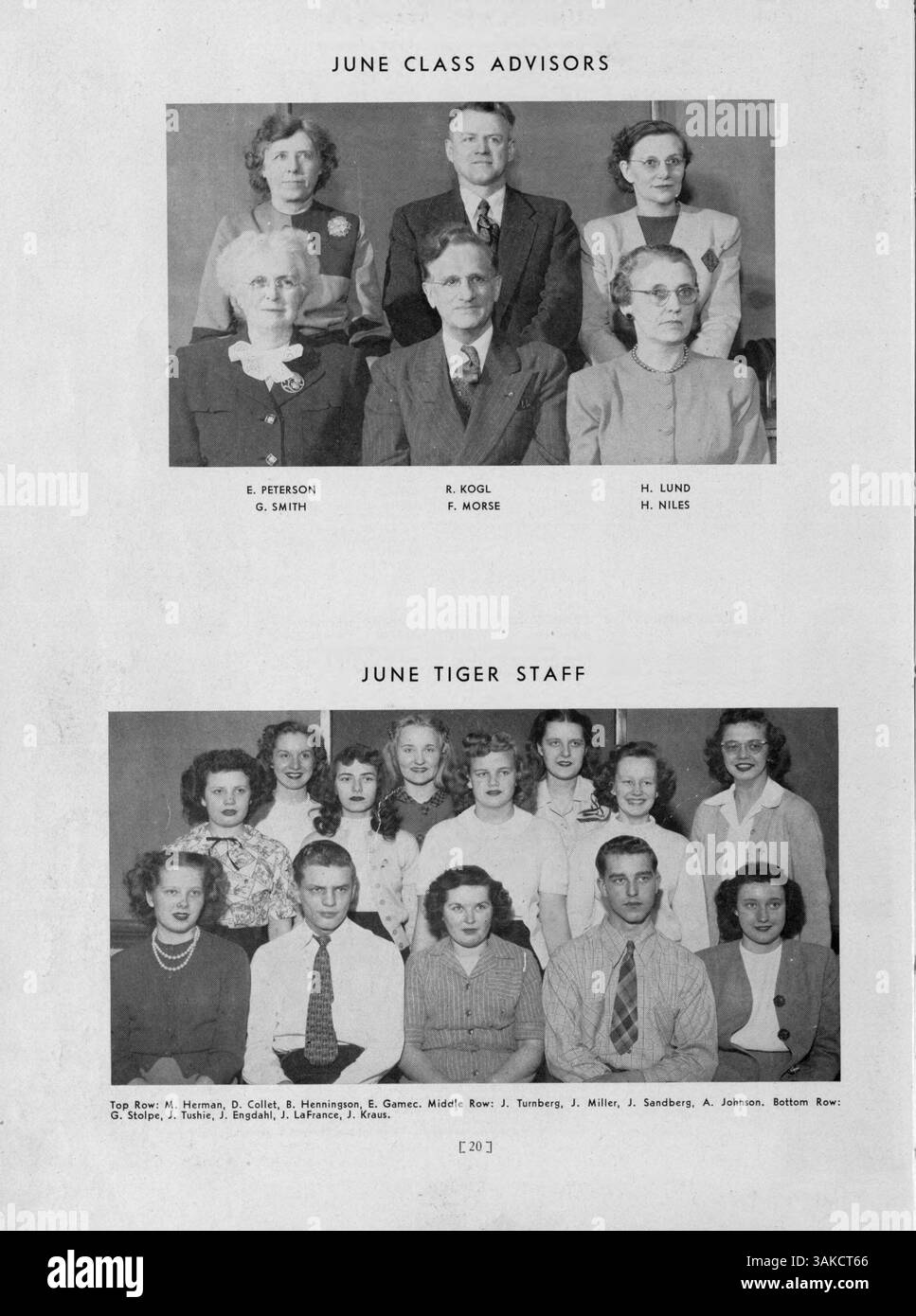 The 1947 'Tiger' Yearbook from South High School documents the ...