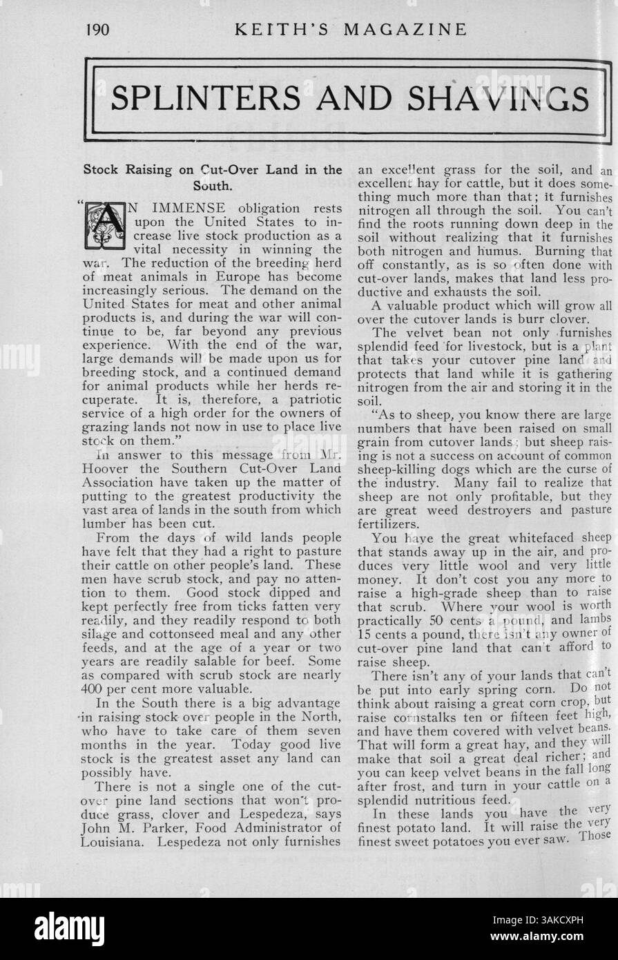 Max L. Keith's 1918 monthly publication, Keith's Magazine, contains ...