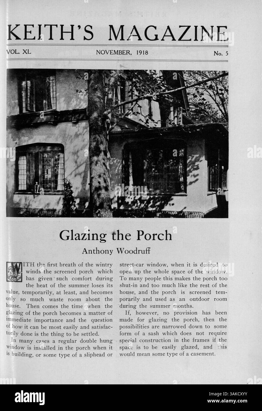 Max L. Keith's 1918 magazine series provides house designs with floor ...