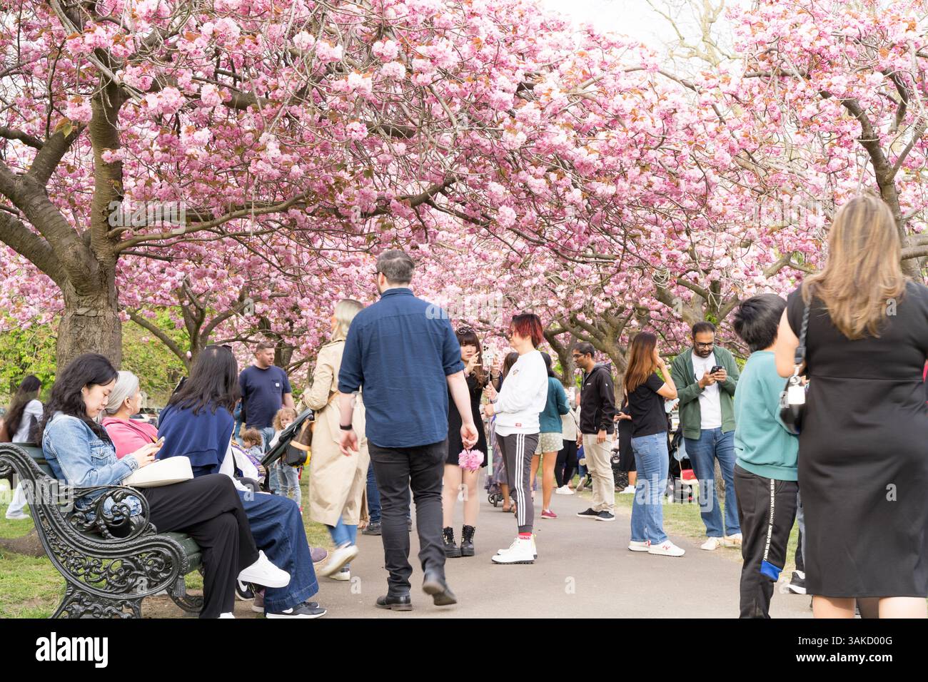 London Greenwich UK, 12th April 2025. UK Weather. on a day with high ...