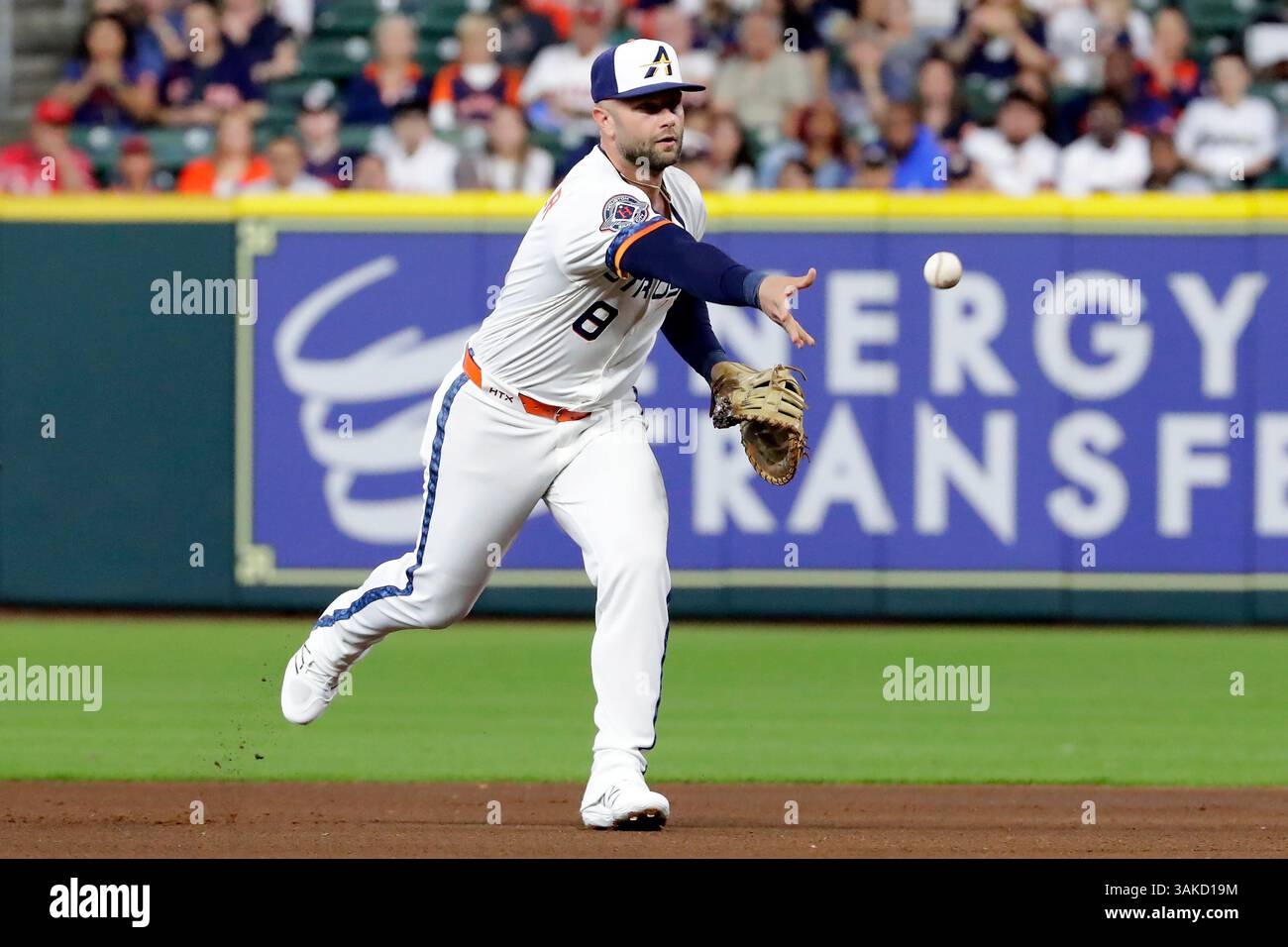 Houston Astros first baseman Christian Walker makes the play to pitcher ...