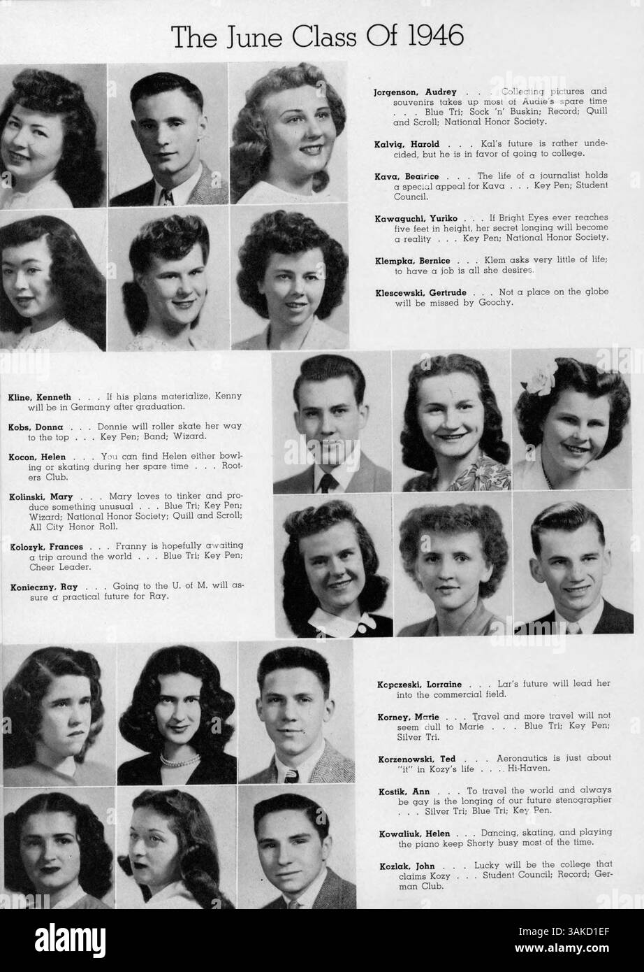 The 1946 Edison High School yearbook, titled 'Wizard,' captures key ...