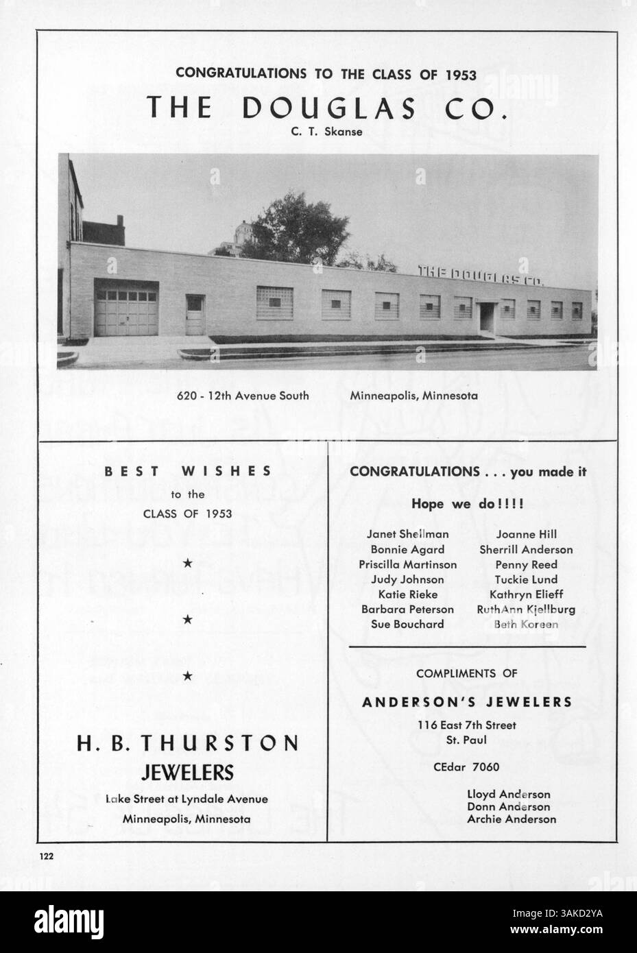 The 1953 Minnehaha Academy yearbook, 'The Antler', captures student ...