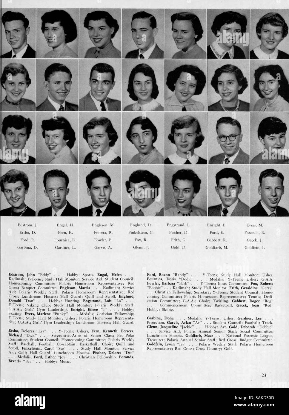 This 1953 Polaris yearbook from North High School provides a historical ...