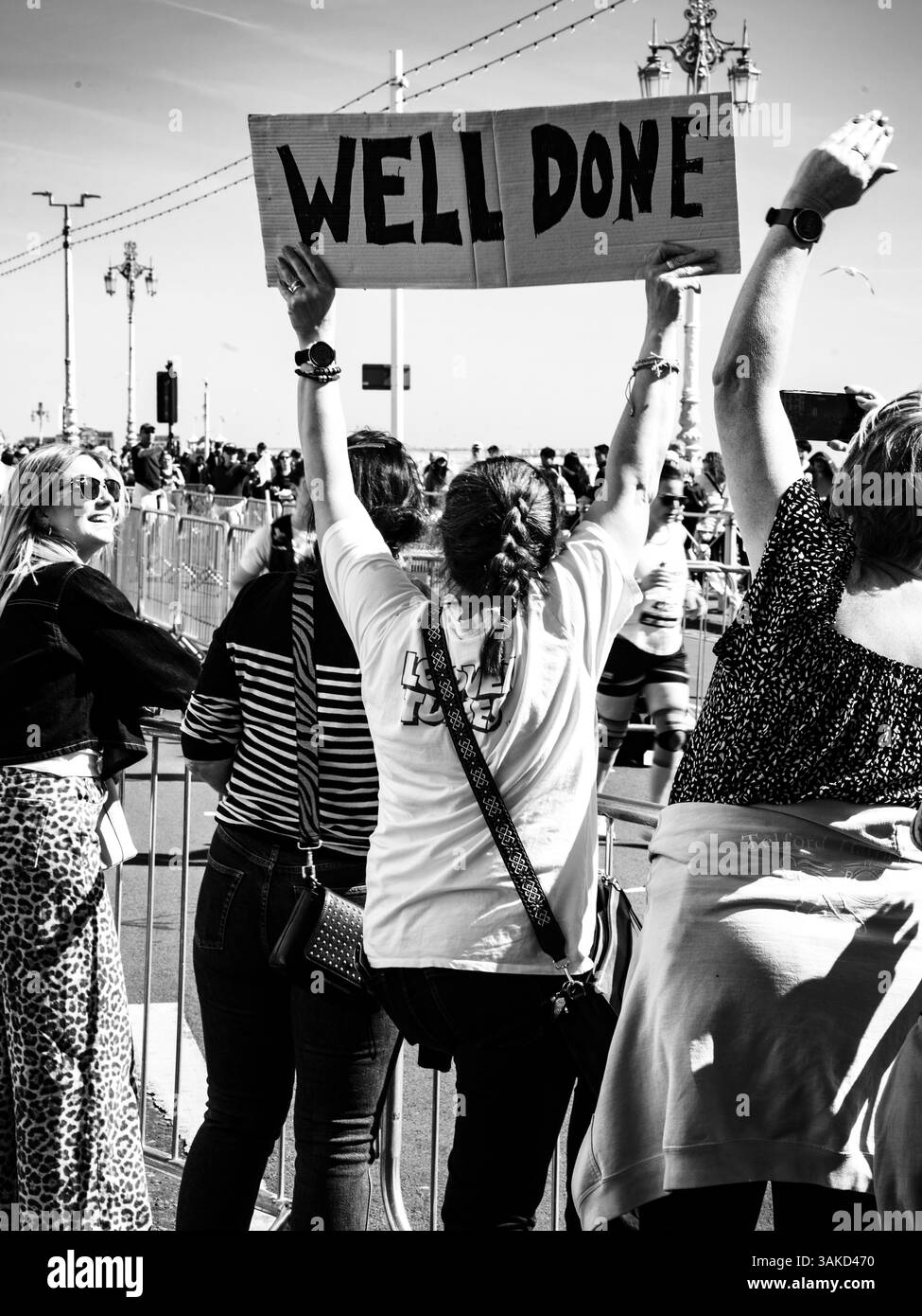 On brighton seafront people Black and White Stock Photos & Images - Alamy