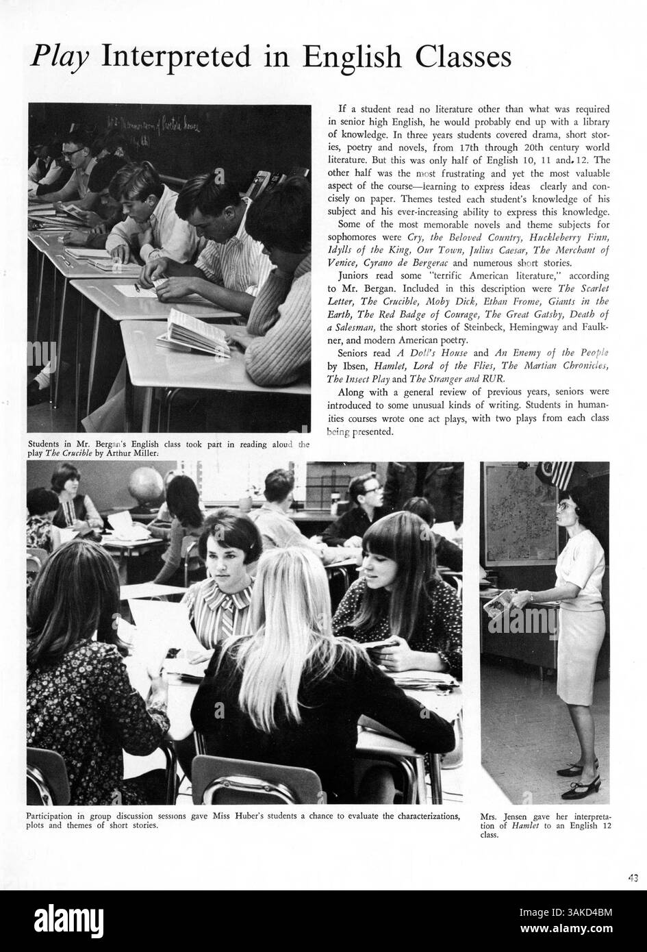The 1967 Kennedy High School yearbook captures a variety of student ...