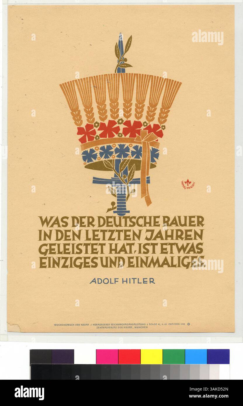 This piece, with a quote from Adolf Hitler, praises the achievements of ...