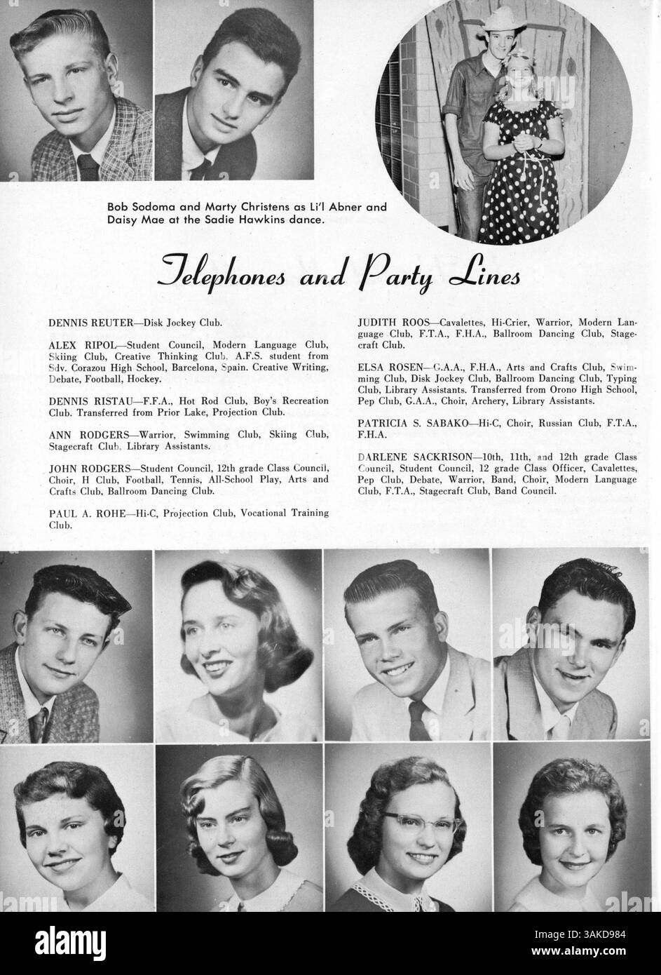 The 1958 Hopkins High School yearbook, 'The Warrior,' chronicles the ...