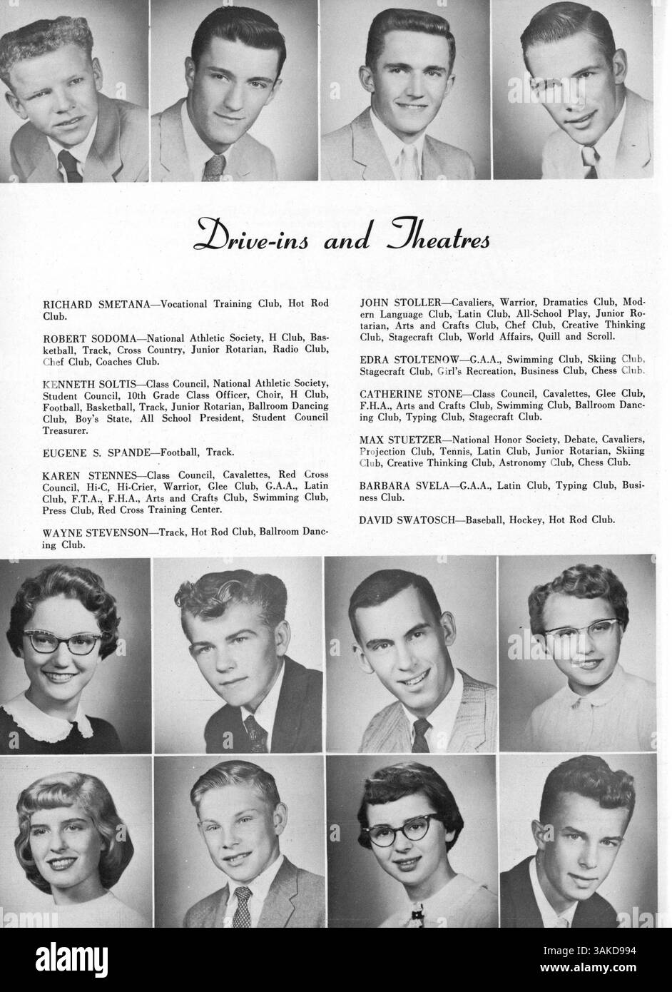 This 1958 edition of 'The Warrior' yearbook from Hopkins High School ...