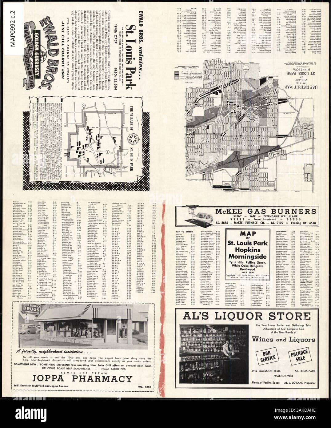 This map shows the streets, railways, and attractions in St. Louis Park ...