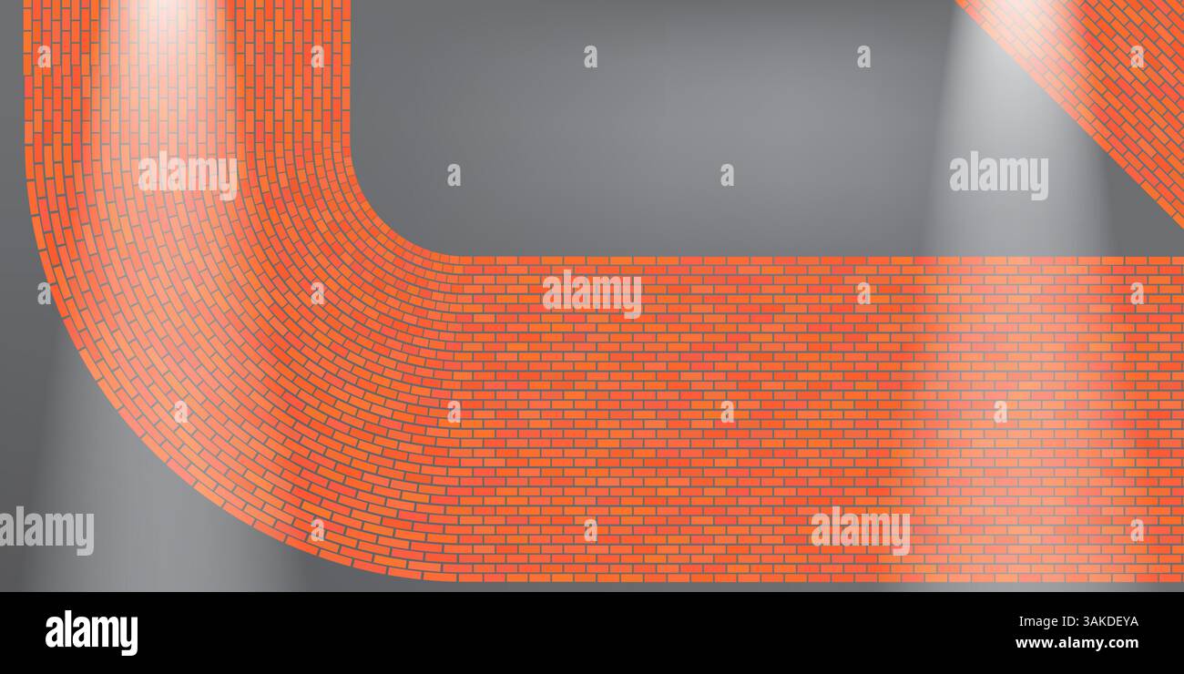 Vector Brick Wall Background. Abstract Red Brick Pattern Stock Vector ...