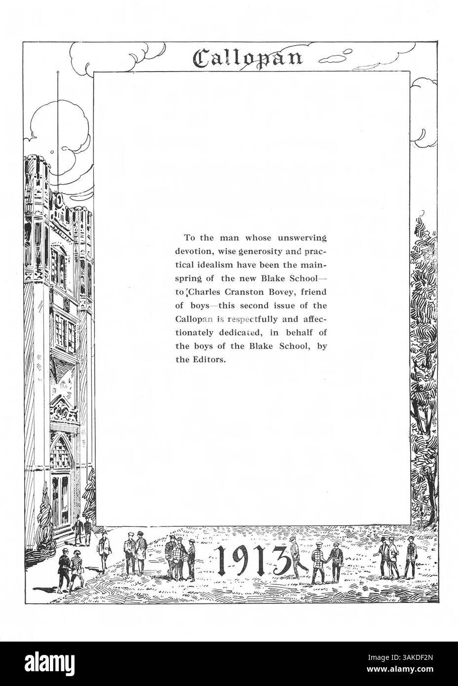 The 1913 Blake Yearbook, 'The Callopan,' highlights the key academic ...