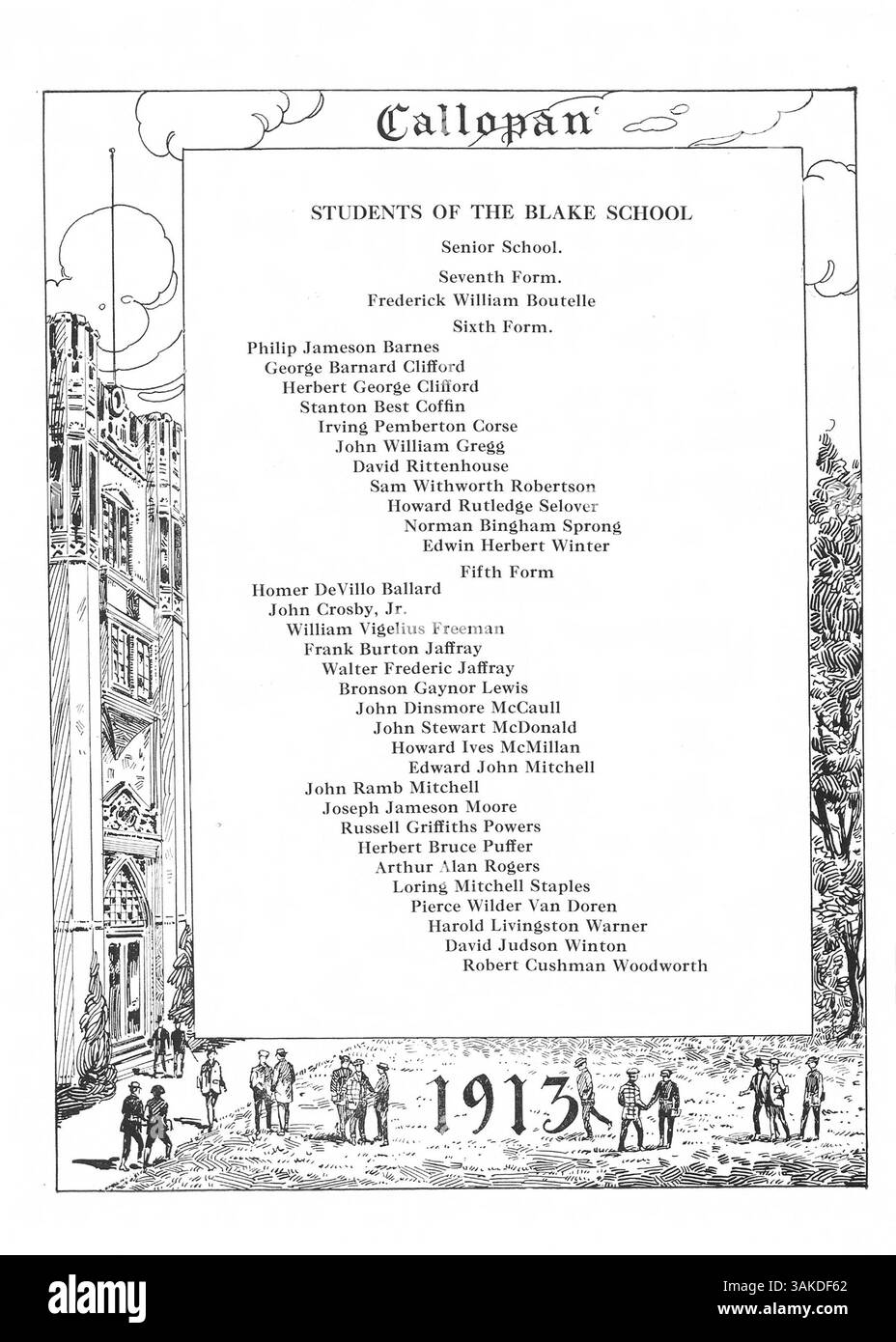 The 1913 Blake Yearbook, 'The Callopan,' serves as a record of the 1912 ...