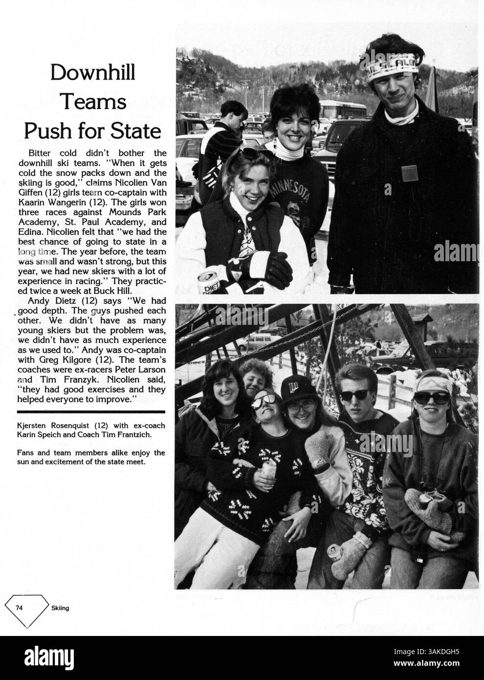 The 1988 'Antler- In the Rough' yearbook from Minnehaha Academy ...